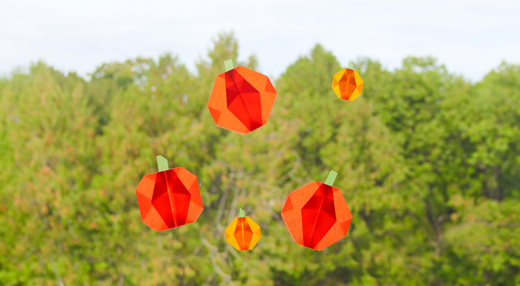 Fold a Waldorf Kite Paper Window Pumpkin