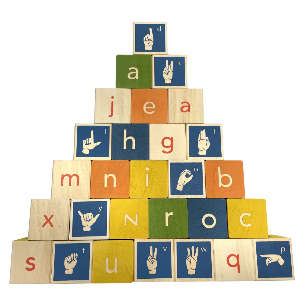 Uncle Goose Wooden Sign Language Blocks