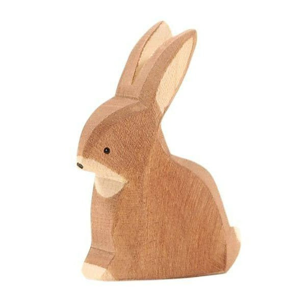 Ostheimer | Brown Rabbit, Sitting | Wooden Toy Figures
