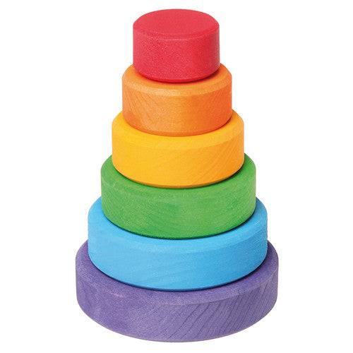 Wooden Stacking Toy | Grimms Spiel & Holz | Small Rainbow Tower