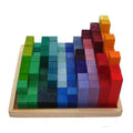 Grimms Spiel & Holz | Stepped Pyramid | Wooden Math Counting Blocks