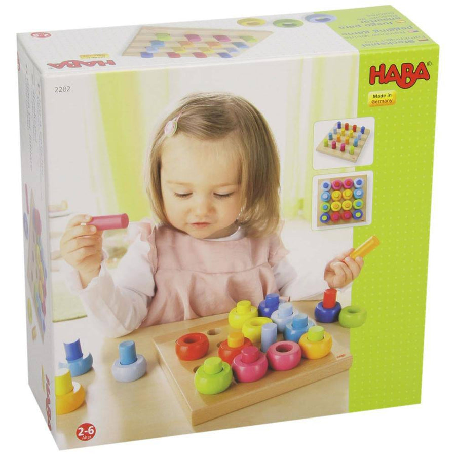 HABA Rainbow Whirls Pegging Game