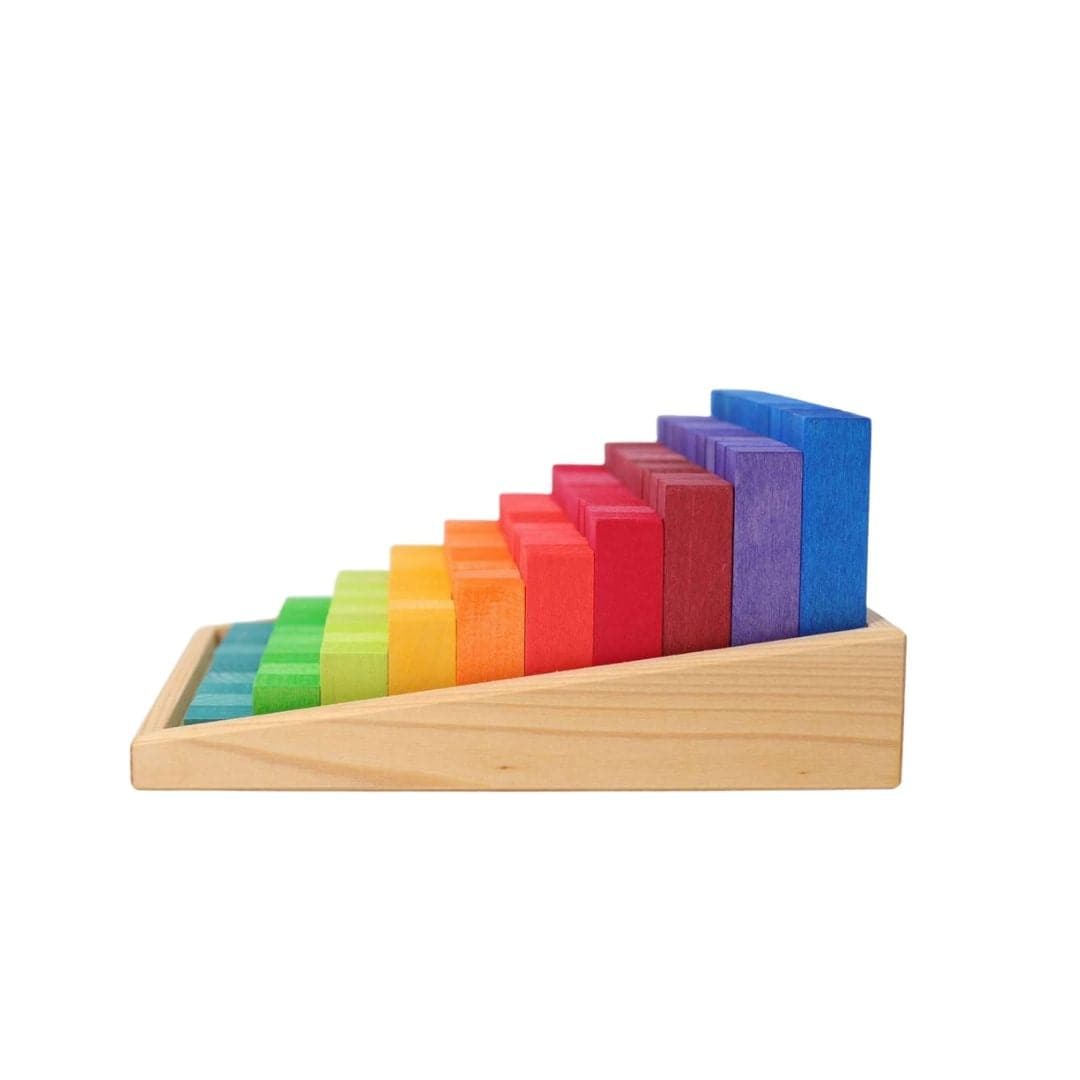 Grimms Spiel & Holz | Stepped Counting Blocks | Wooden Math Blocks